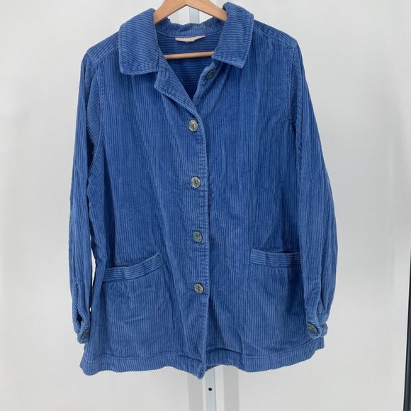 Woman Within | Jackets & Coats | Woman Within Blue Corduroy Shacket Sz ...